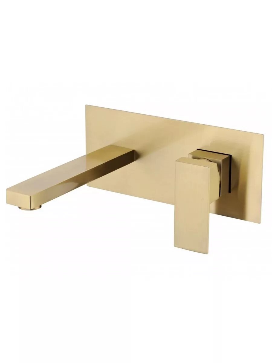 Смеситель скрытого монтажа для раковины Grocenberg GB588, скрытый монтаж, латунь, матовое золото