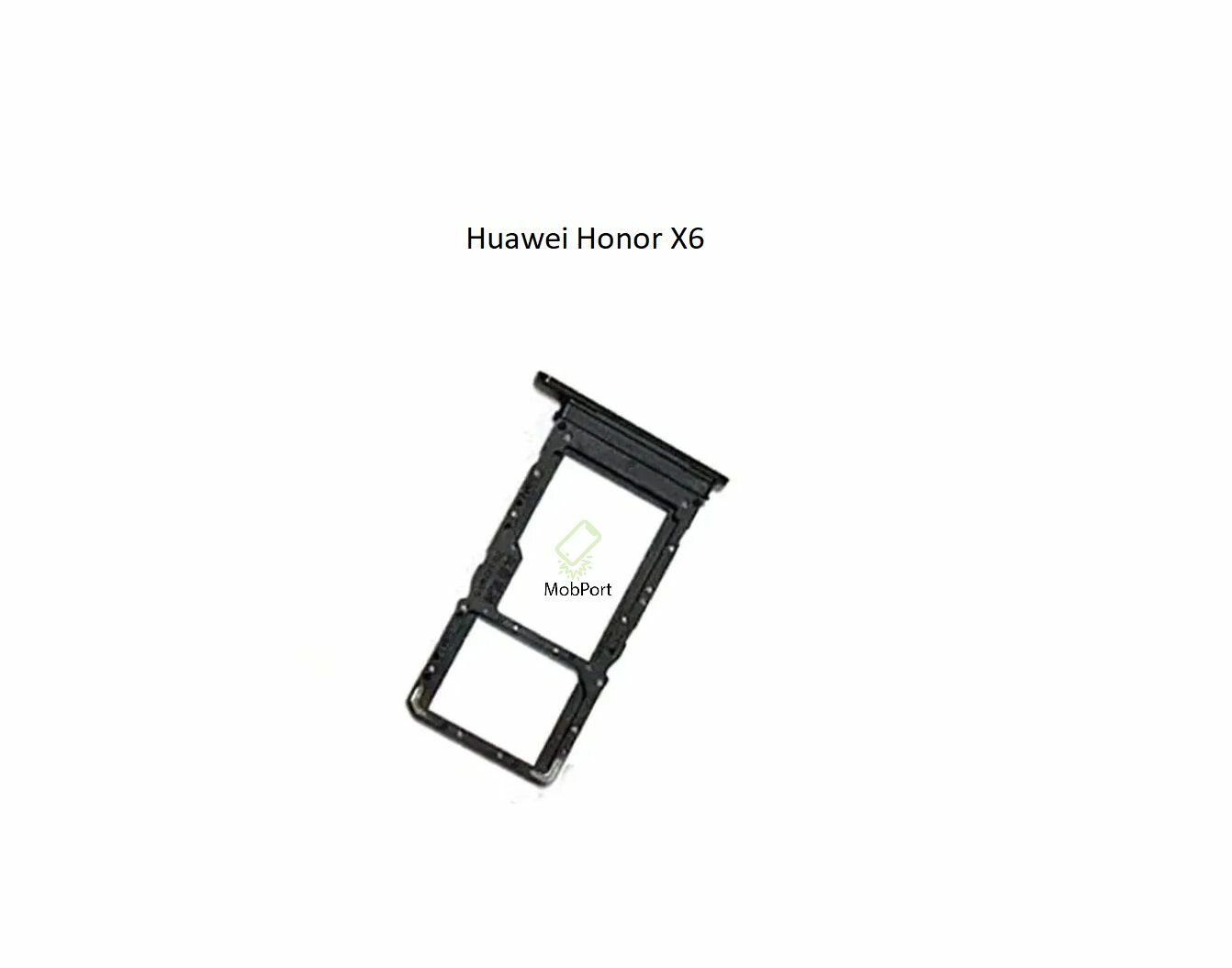 Держатель SIM-карты, для Huawei Honor X6, черный, металл, пластик