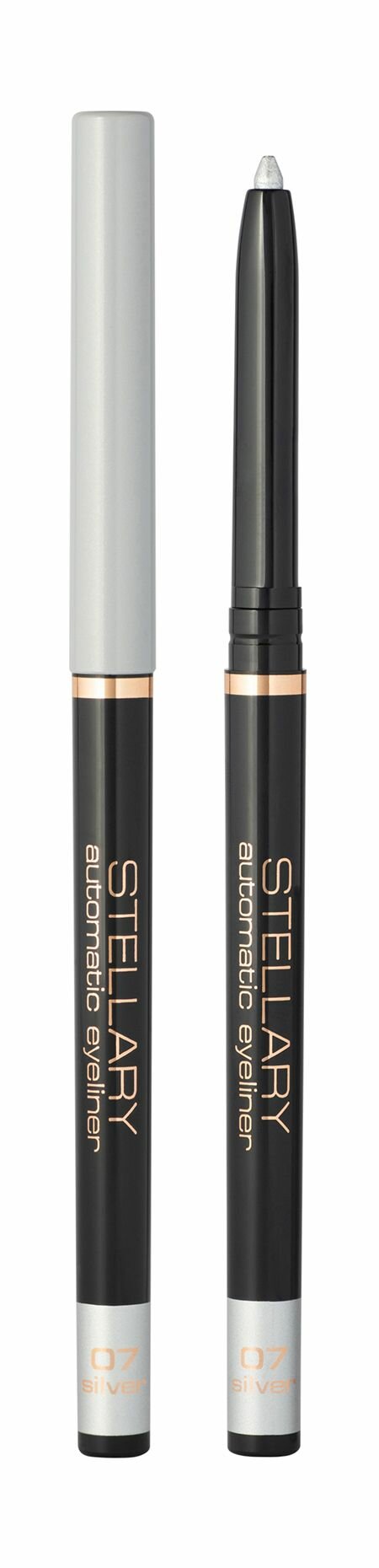 STELLARY Карандаш автоматический для глаз Automatic Eyeliner, 0,28 г, 07 Серебристый