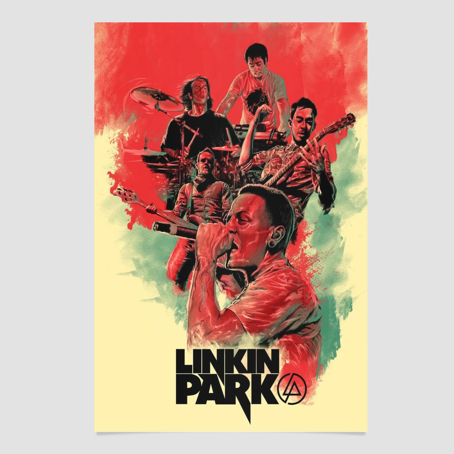 Интерьeрный постер (плакат на стену) группы Linkin Park - 60x90 см. - от Poster4me