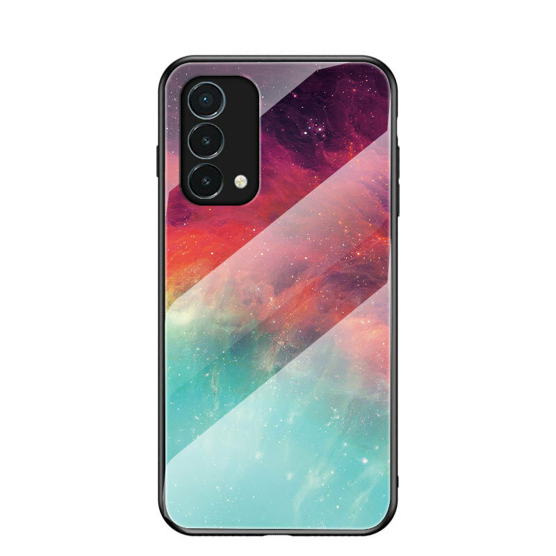 Фирменный ультра-тонкий силиконовый чехол-бампер для OnePlus Nord CE 5G с закаленным стеклом на заднюю крышку телефона «тематика Звездное небо» MyPads