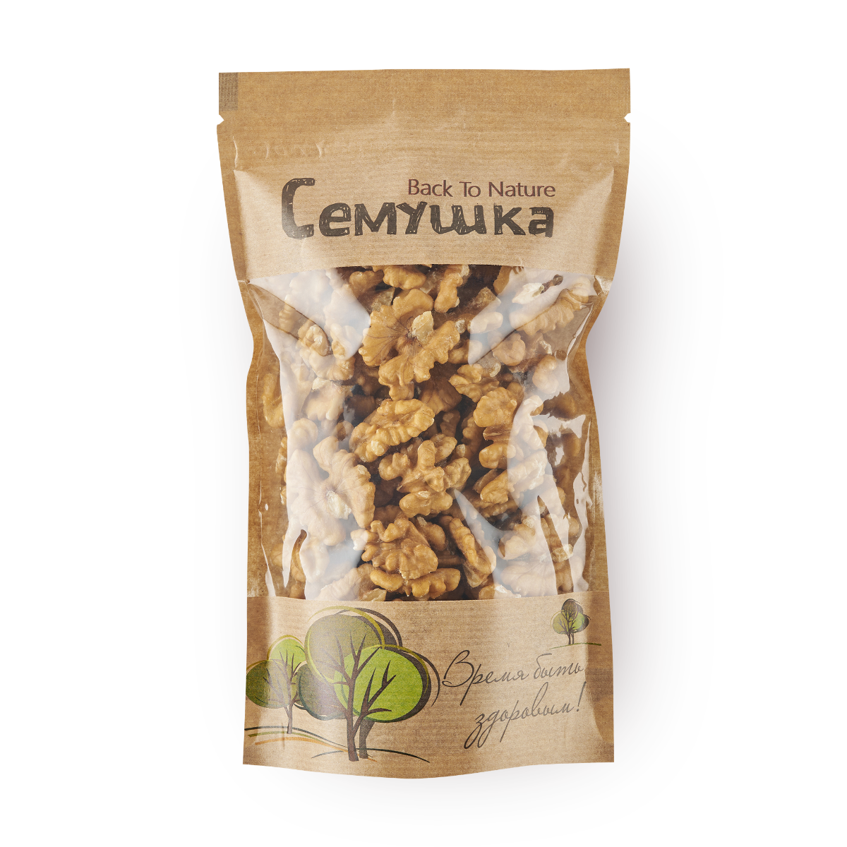 Грецкий орех Семушка цельный, без обжарки, очищенный, дой-пак, 200 г