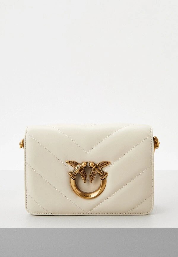 Сумка Pinko Mini Love Bag Click Big Chevron white