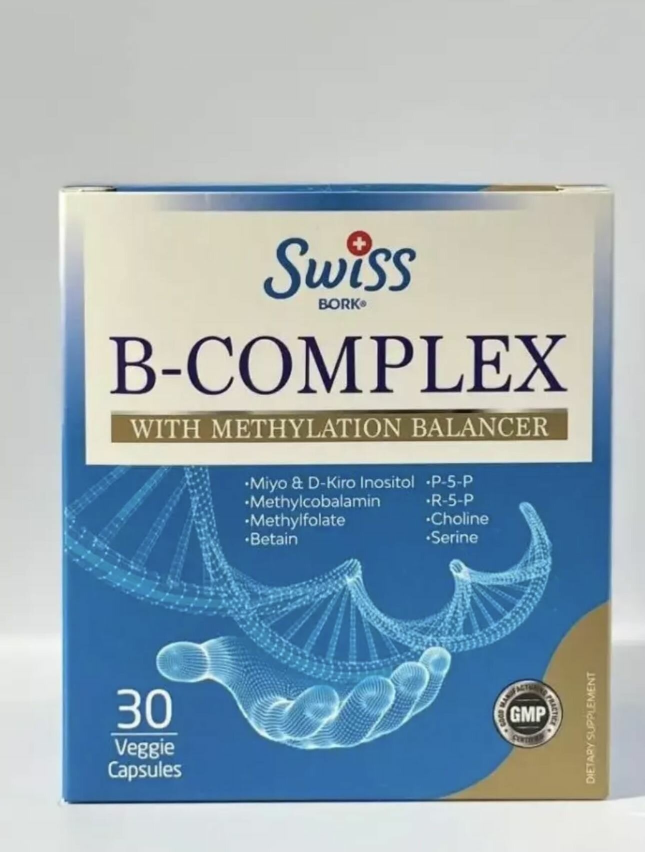 Swiss Bork B-Complex, Комплекс витаминов группы В, витамины группы b, 30 капсул