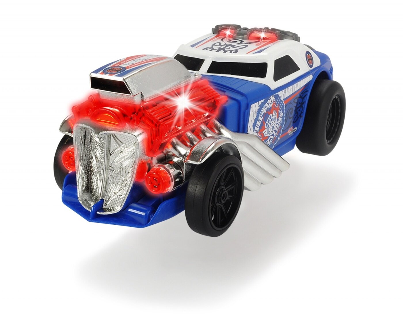 Машинка Dickie Toys Демон скорости, моторизированная, 25 см, синяя, свет, звук (3764007)