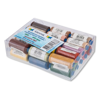 Набор ниток швейных "Gamma" 40/2 полиэстер ассорти 365 м 400 я 30 шт №05