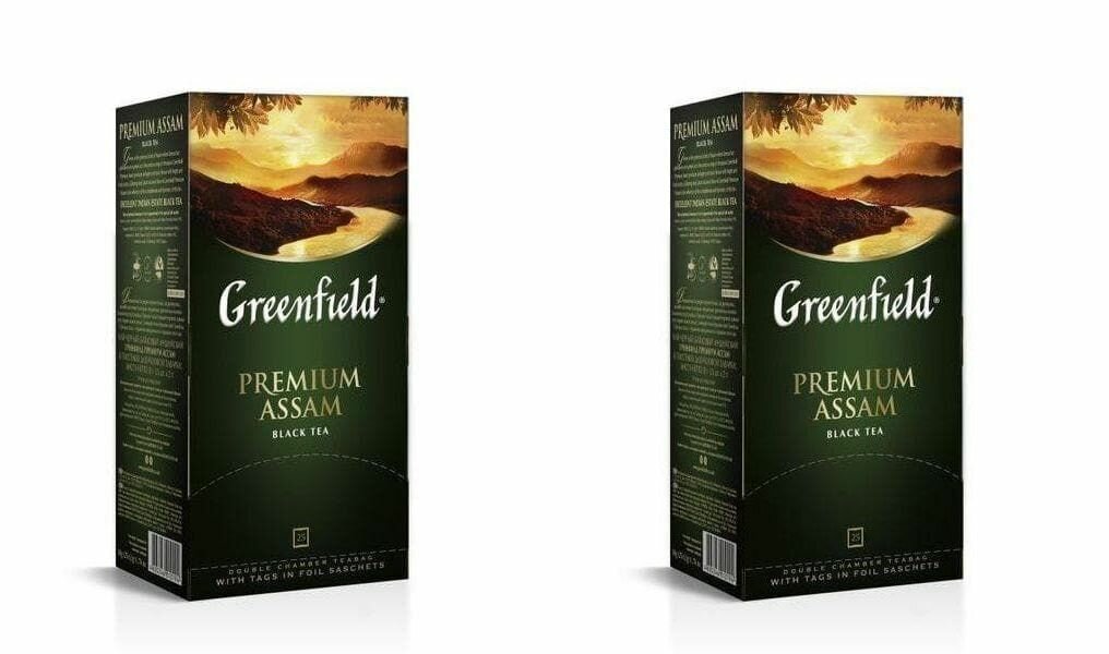 Greenfield Чай черный Premium Assam, 25 пакетиков по 2 г, 2 уп