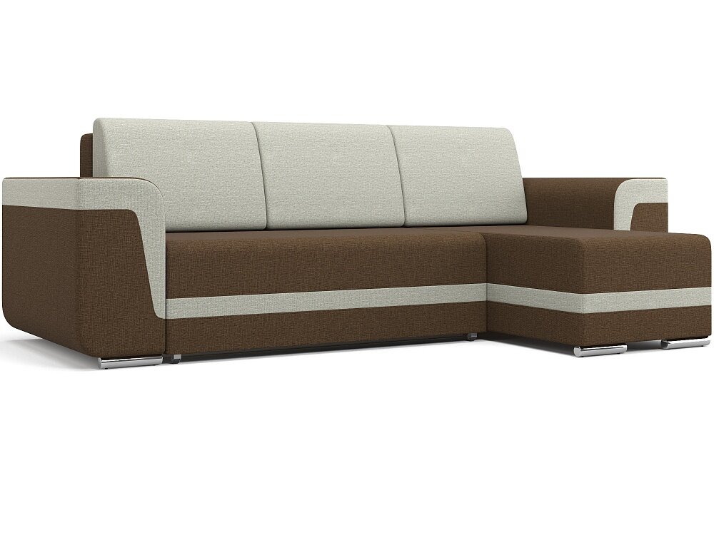 Угловой диван Марракеш Коричневый, еврокнижка, 271х159х87 см, с ящиком для белья