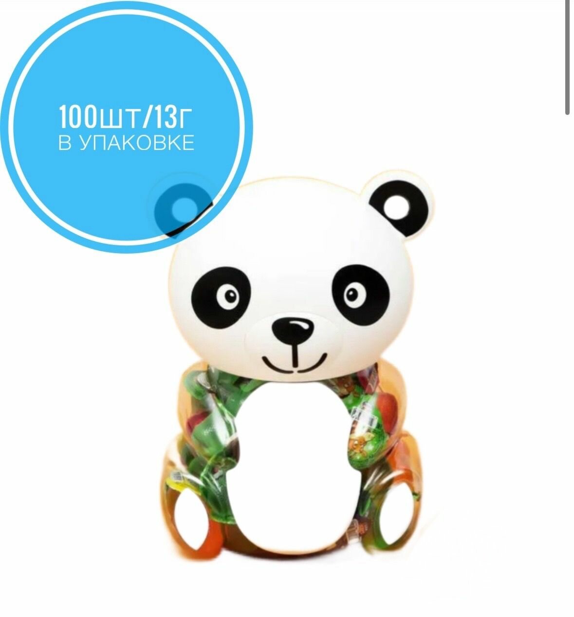 Десерт желе "Мои питомцы" в копилке Панда, 13г/100шт