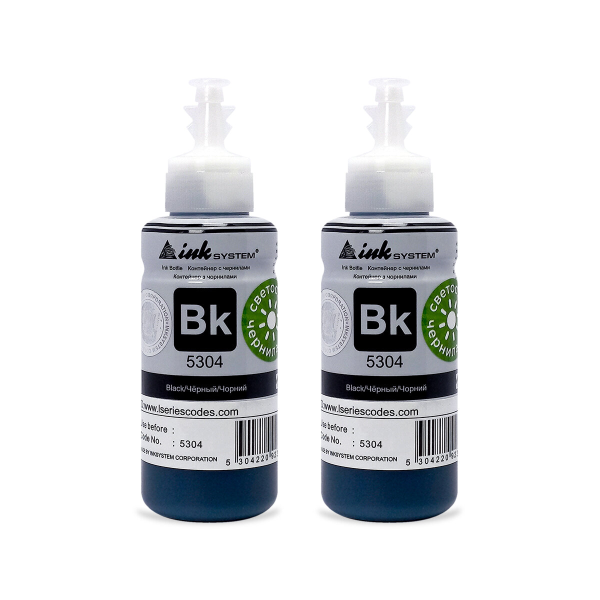 Чернила Inksystem (Светостойкие) для Epson 2 шт. по 100 мл (Black)