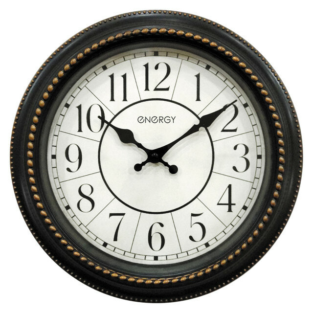 ENERGY ЕС-118 настенные часы диаметр 279 мм из пластика, классический дизайн