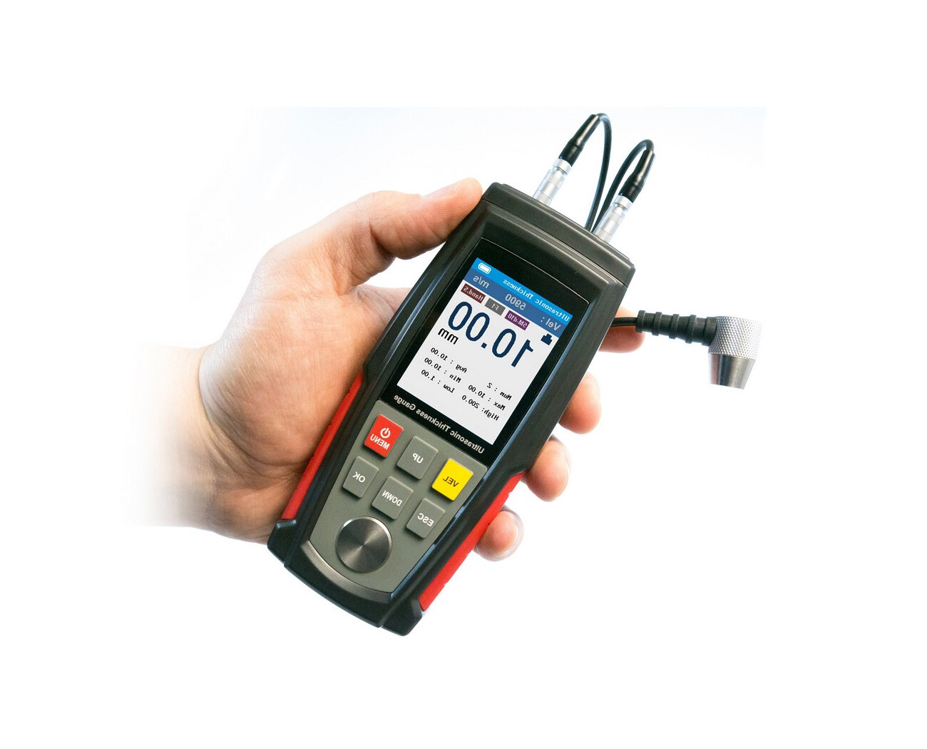 Hti Модель: WT100A (Y109661TW) ультразвуковой толщиномер для измерения толщины металла, пластмассы, керамики. Встроенная память.