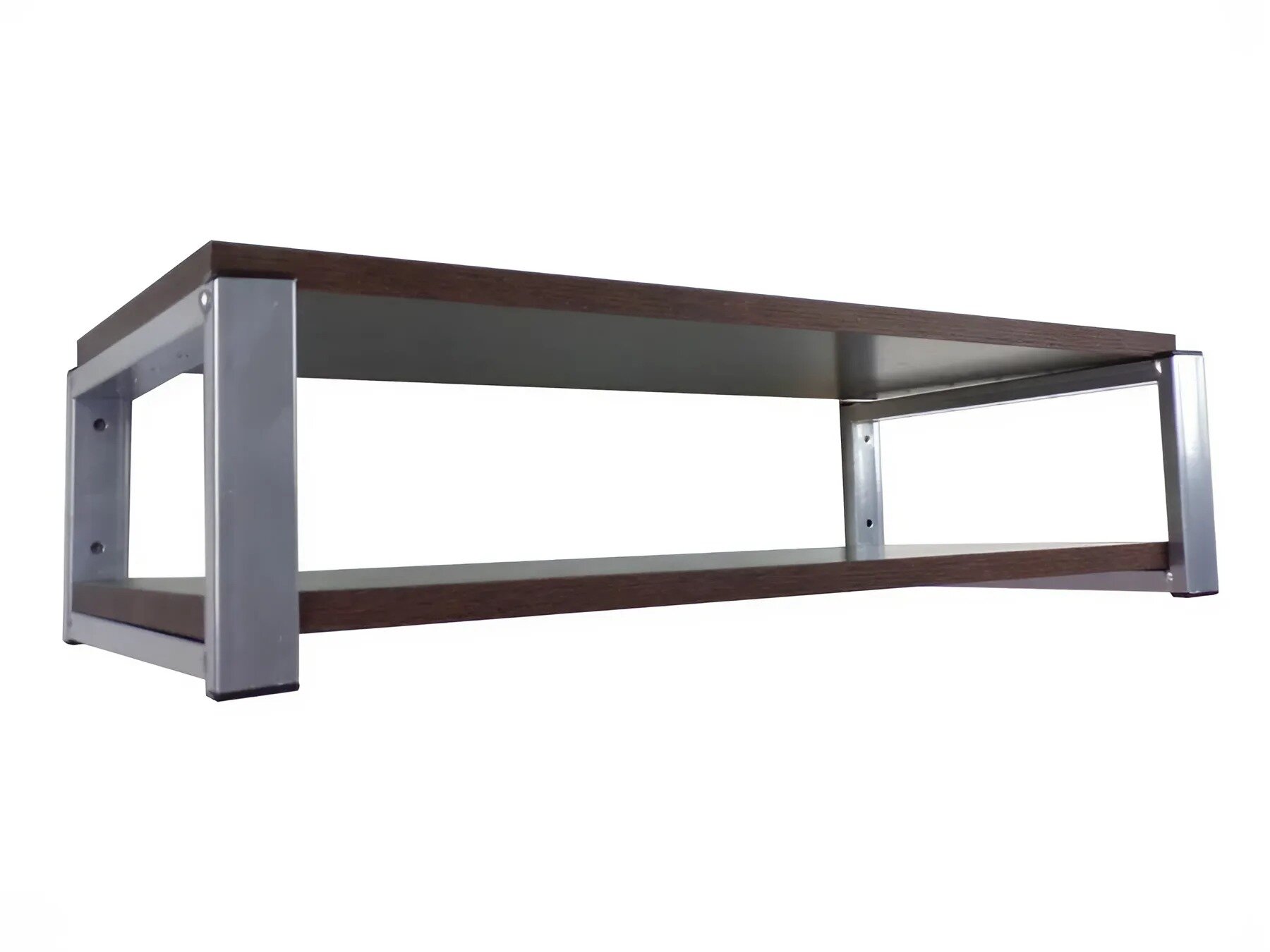 Полка для микроволновки GARROSS "SIBERIA 213116", две полки 30х60 см, высота 17 см, каркас серебристый, цвет полок венге