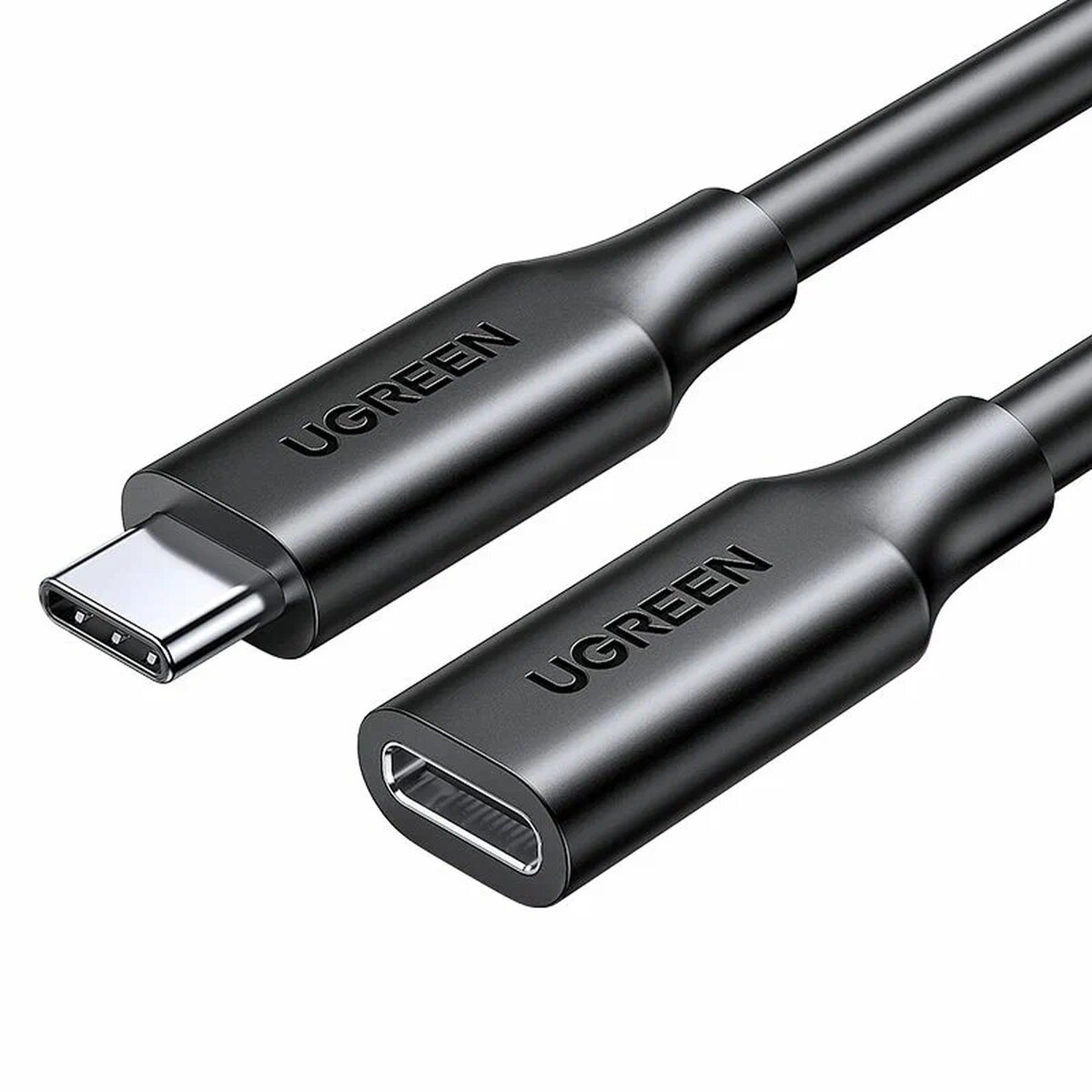 Кабель UGREEN US353 (10387) USB-C/M to USB-C/F Gen2 5A Extension Cable 10Gbps. Длина: 1 м. Цвет: черный