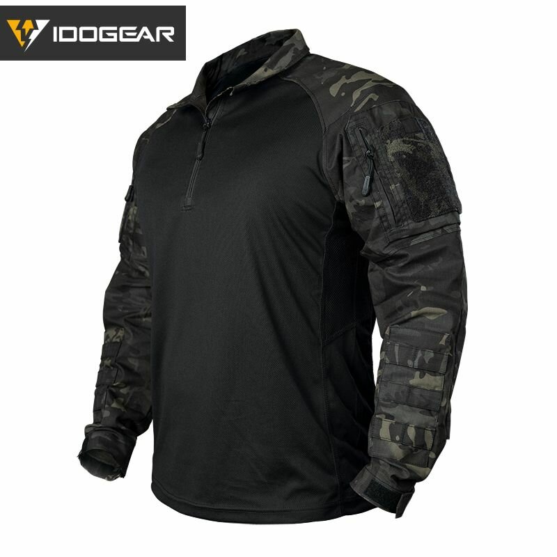 Тактическая рубашка IDOGEAR UFS Боевая одежда BDU с налокотниками Shirt легкой эластичности Дышащая 3116