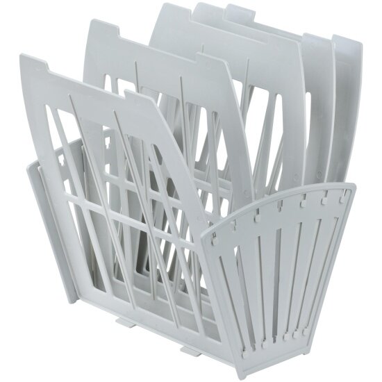 Лоток вертикальный Attache веер 4 отделения, 5 секций сборный серый