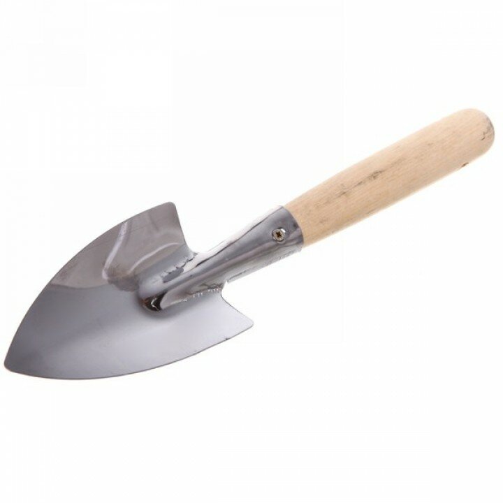 Совок посадочный малый (нержавеющая сталь) с деревянной ручкой (Артикул: 4100011021)