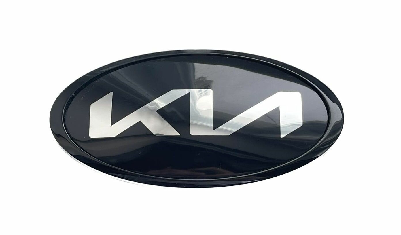 Эмблема KIA / Киа новая черная 13x6.5 см