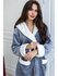 Халат Comfort FASHION домашний теплый женский с капюшоном на запах, размер M, Се...