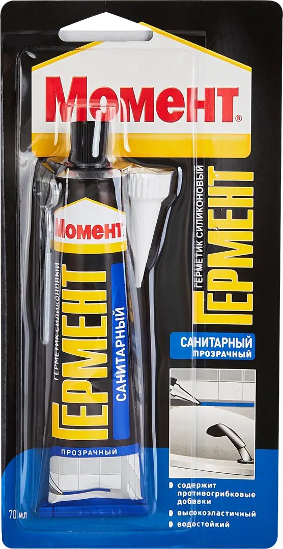 Герметик Момент санитарный прозрачный 70 мл
