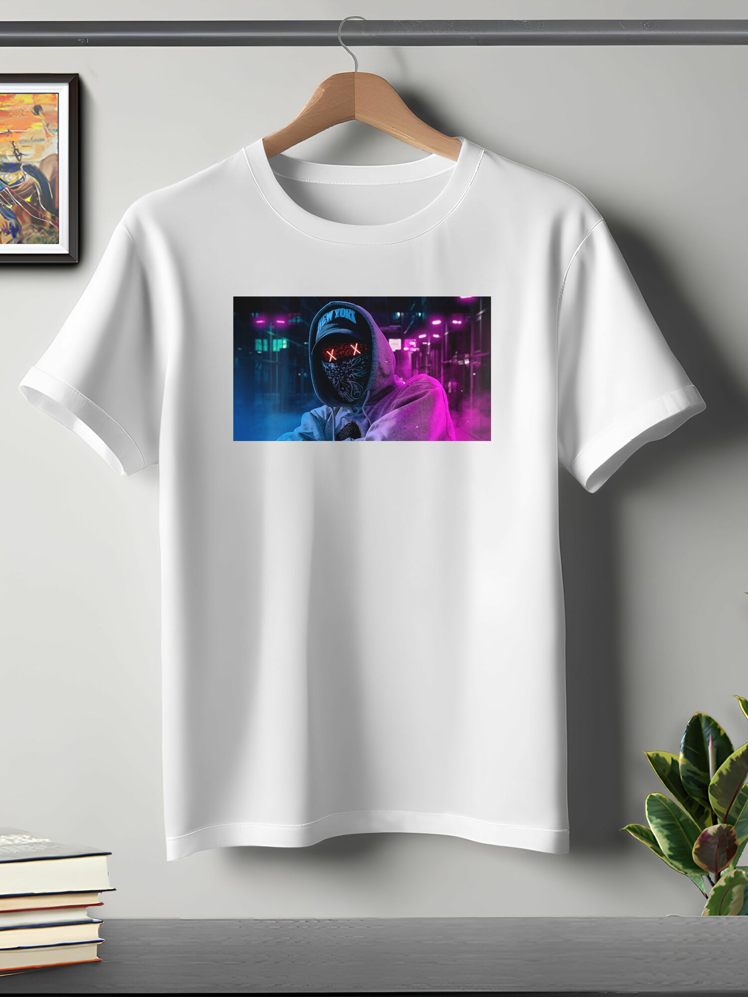 Футболка  Детская ONEQ 116 (6-7) размер с принтом Арт аниме, белая