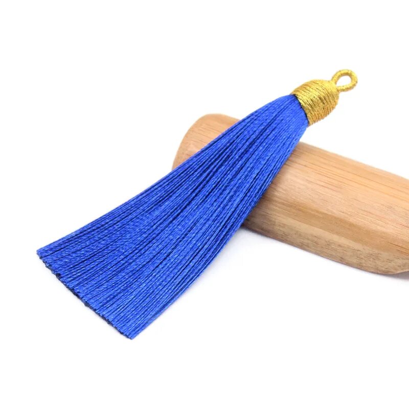 Шелковые бахромы с кисточками 2-10 шт, 85 мм Синий, 85mm 2PCS-LOT, Blue