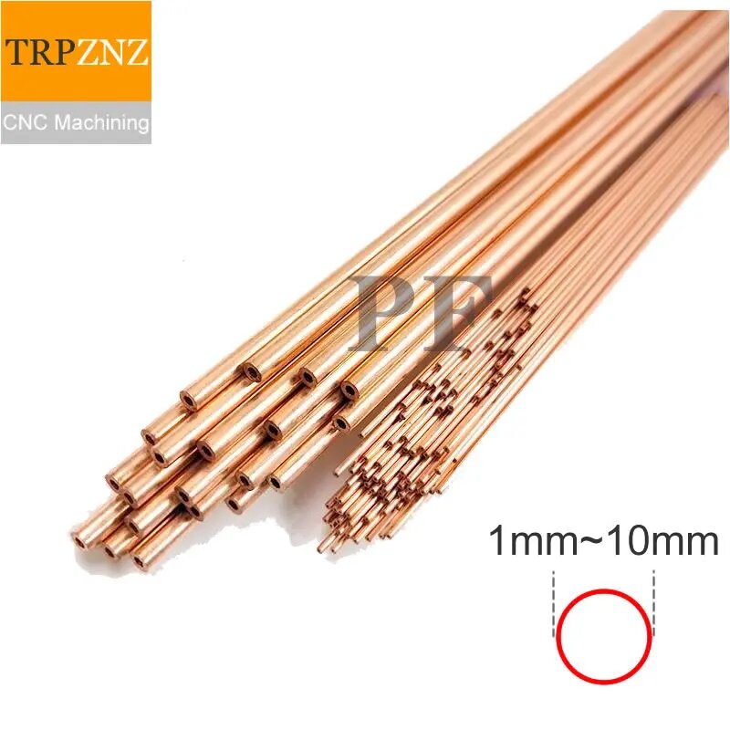 Медные трубы T2 1-10 мм 10x1mm, 500mm x2pcs