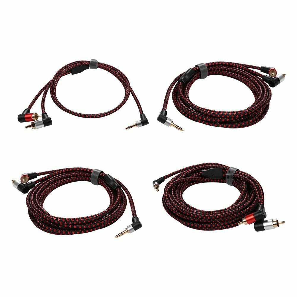 Кабель 3,5 мм - 2 RCA 200cm 90 градусов