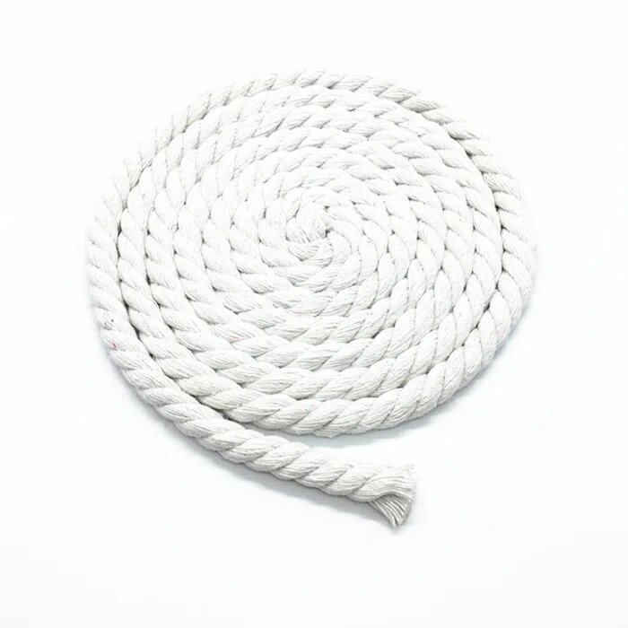 Цветные хлопковые шнуры 8 мм Белый, White