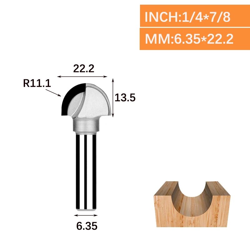 Vsharp Алмазная круглая фреза для МДФ 6.35x22.2