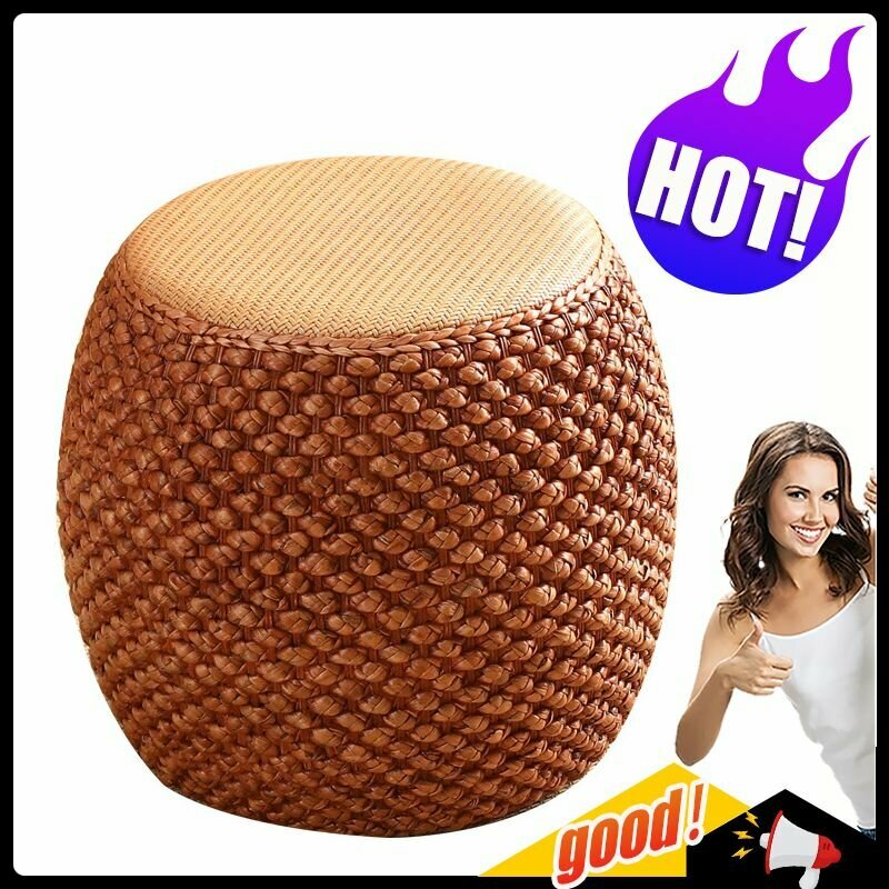 Табурет-барабан из ротанга, табурет для обуви