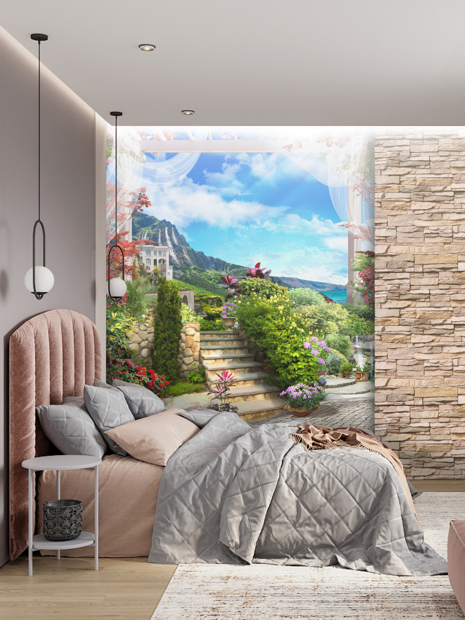 Фотообои фреска 200 х 270 см "Арка" / Обои на стену, в гостиную, спальню, для кухни