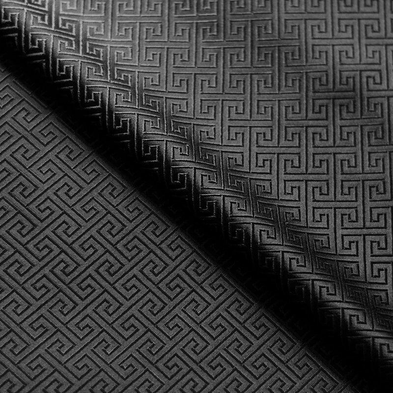 Жаккардовая атласная ткань парча 50х75 см Черный, черный