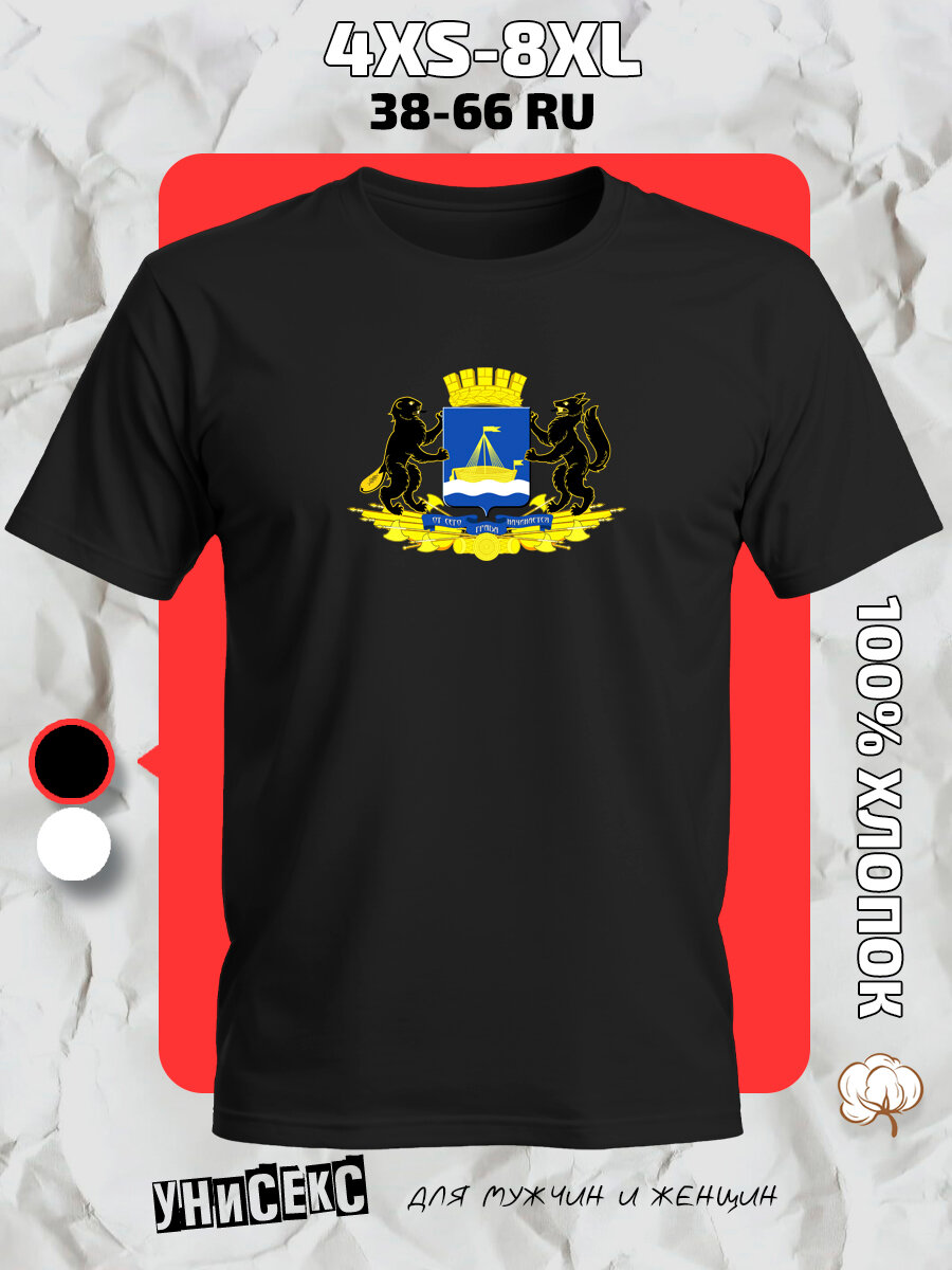 Футболка с принтом герб города Тюмень