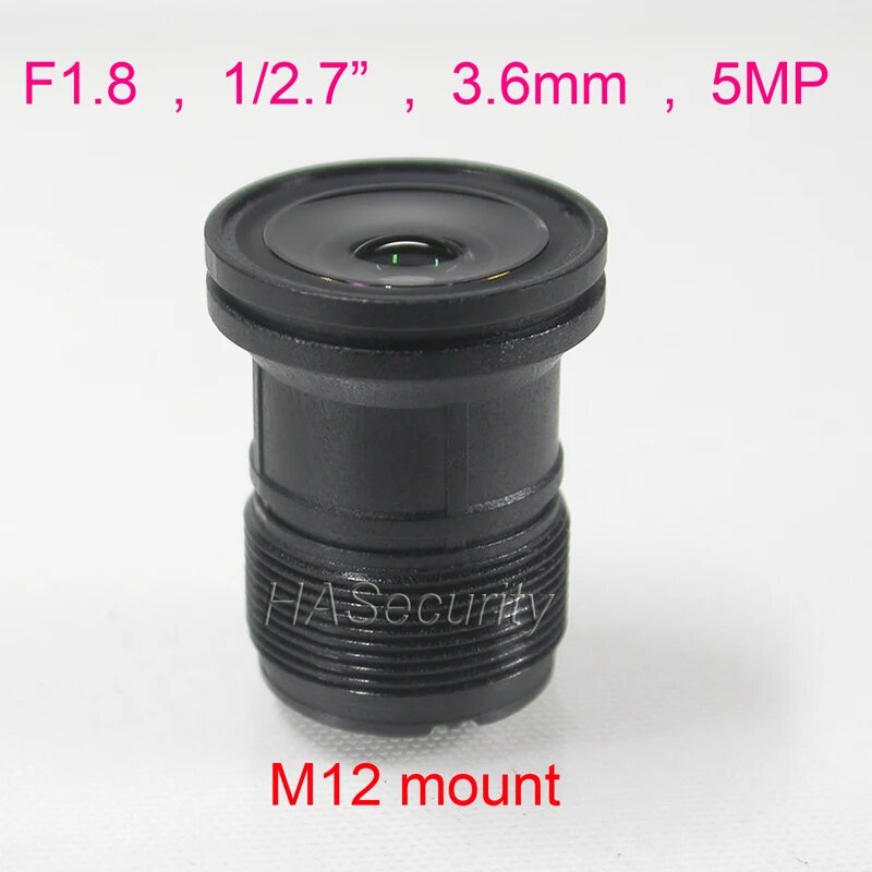 Объектив M12 3,6 мм 5МП F1.8