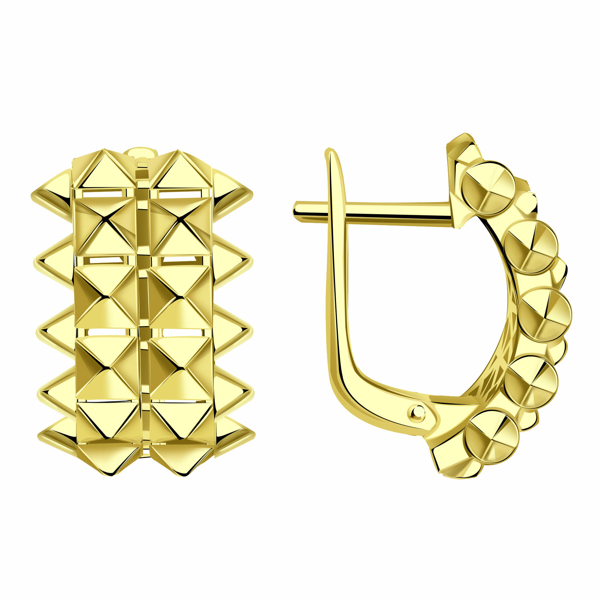 Серьги, желтое золото, 585 проба