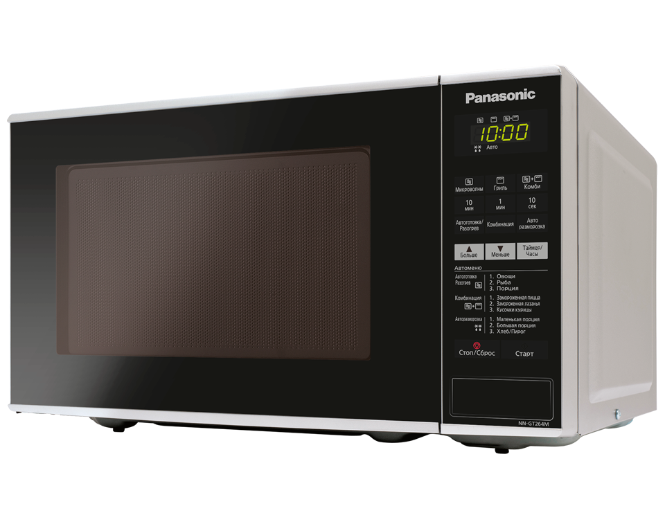 Микроволновая печь с грилем Panasonic NN-GT264M, 800Вт/1000Вт, 20л, 9 программ, черный
