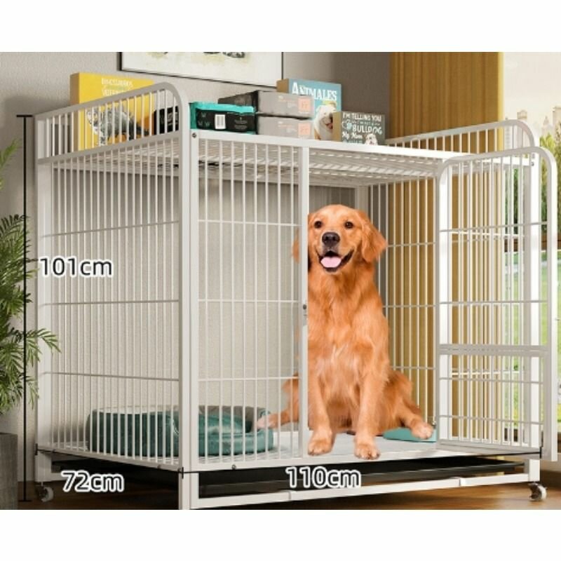 Средняя и большая квадратная трубчатая железная клетка для хранения смелых домашних собак в клетке-питомнике