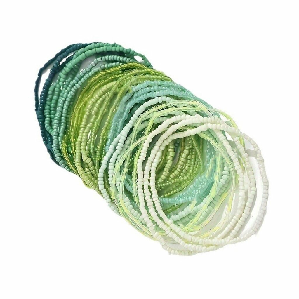 30 шт. разноцветных чешских стеклянных бусин на лодыжке, Стильная цепочка из бисера для рук