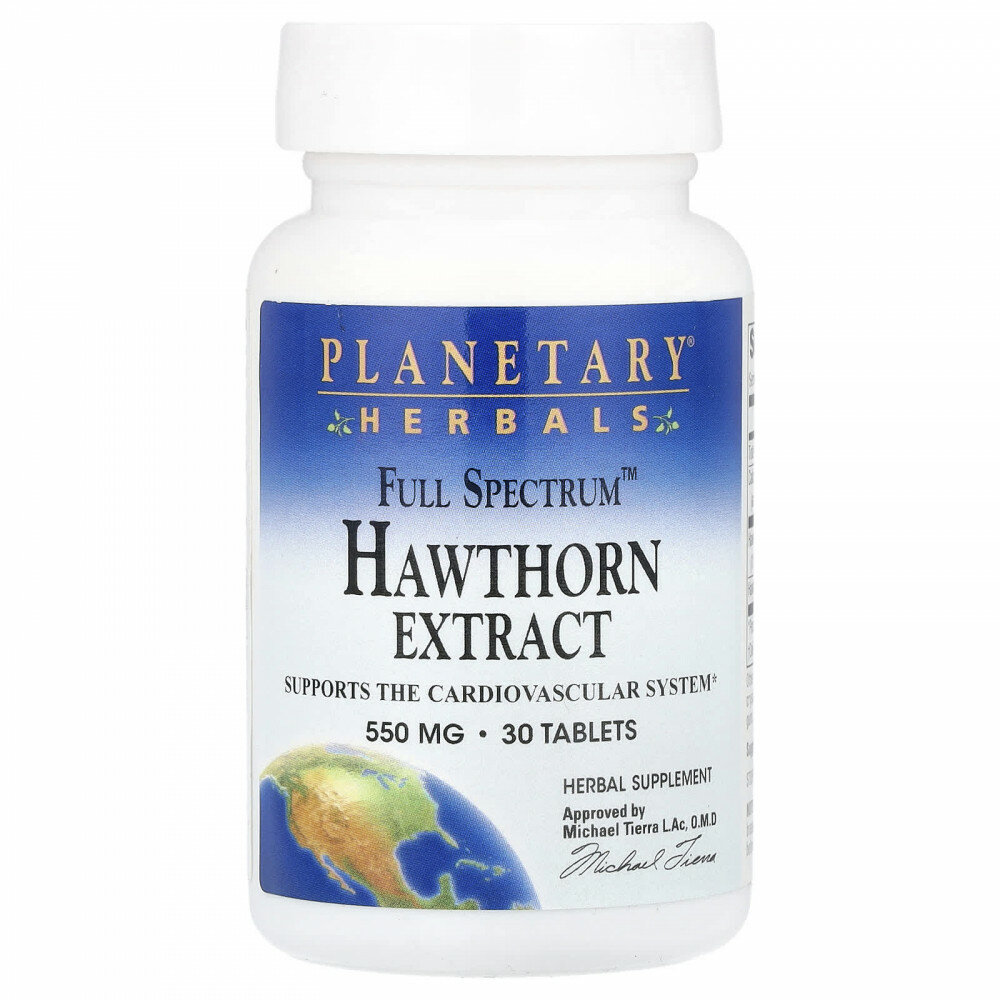 Planetary Herbals, Full Spectrum™, экстракт боярышника, 30 таблеток
