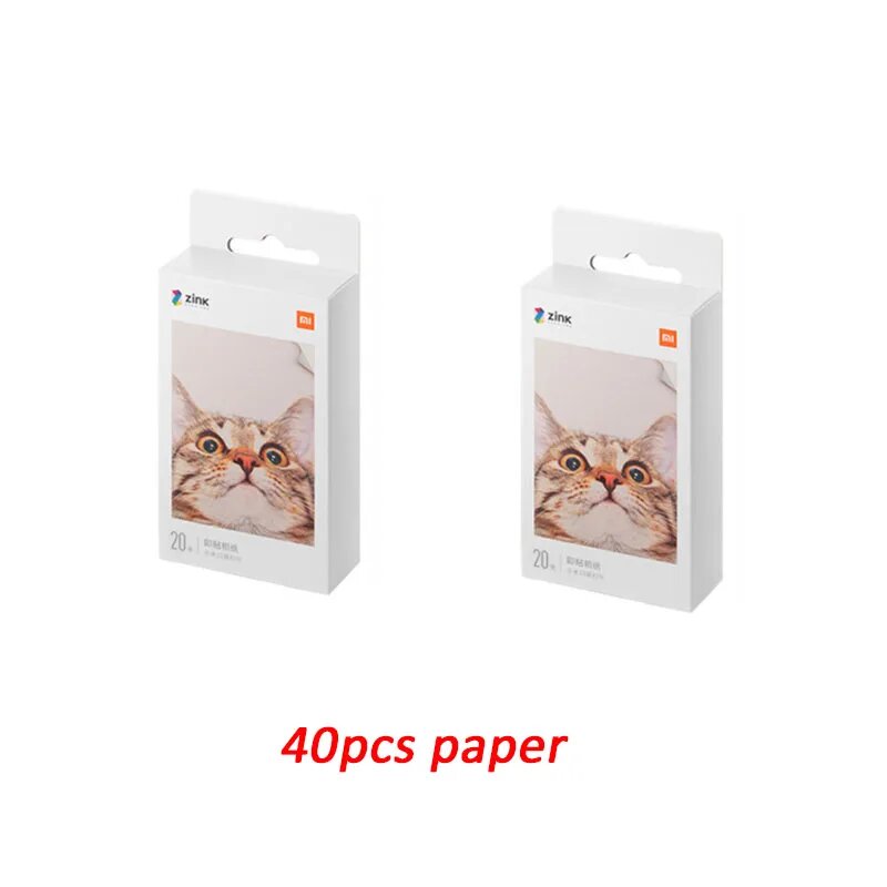 Глобальная версия, оригинальная фотобумага премиум-класса Xiaomi Zink 2 "x 3", 20 упаковок, запечатанная новинка для карманного принтера Xiaomi ZINK AR, 1 s