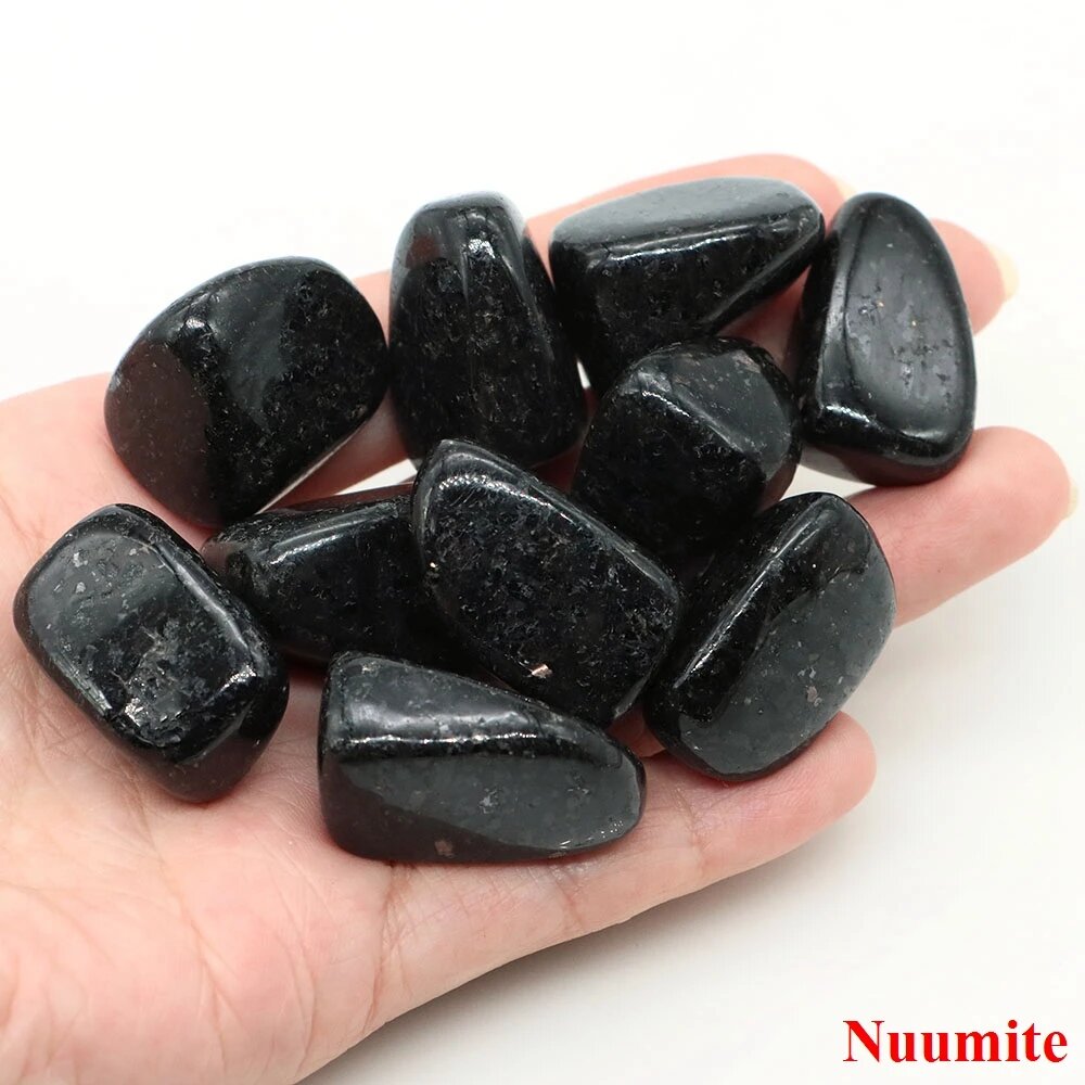 Натуральные кристаллы цитрина и кварца для аквариума Черный, 1 PC, Nuumite