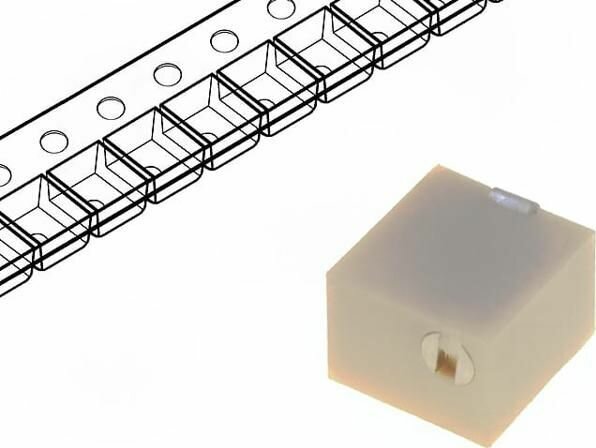 Потенциометр BOURNS 3214W-1-202E монтажный, вертикальный, многооборотный, 2кОм, SMD, 1 шт