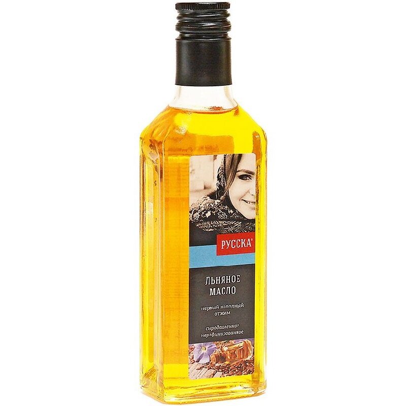 Масло русска льняное нерафинированное /стекло/ 250