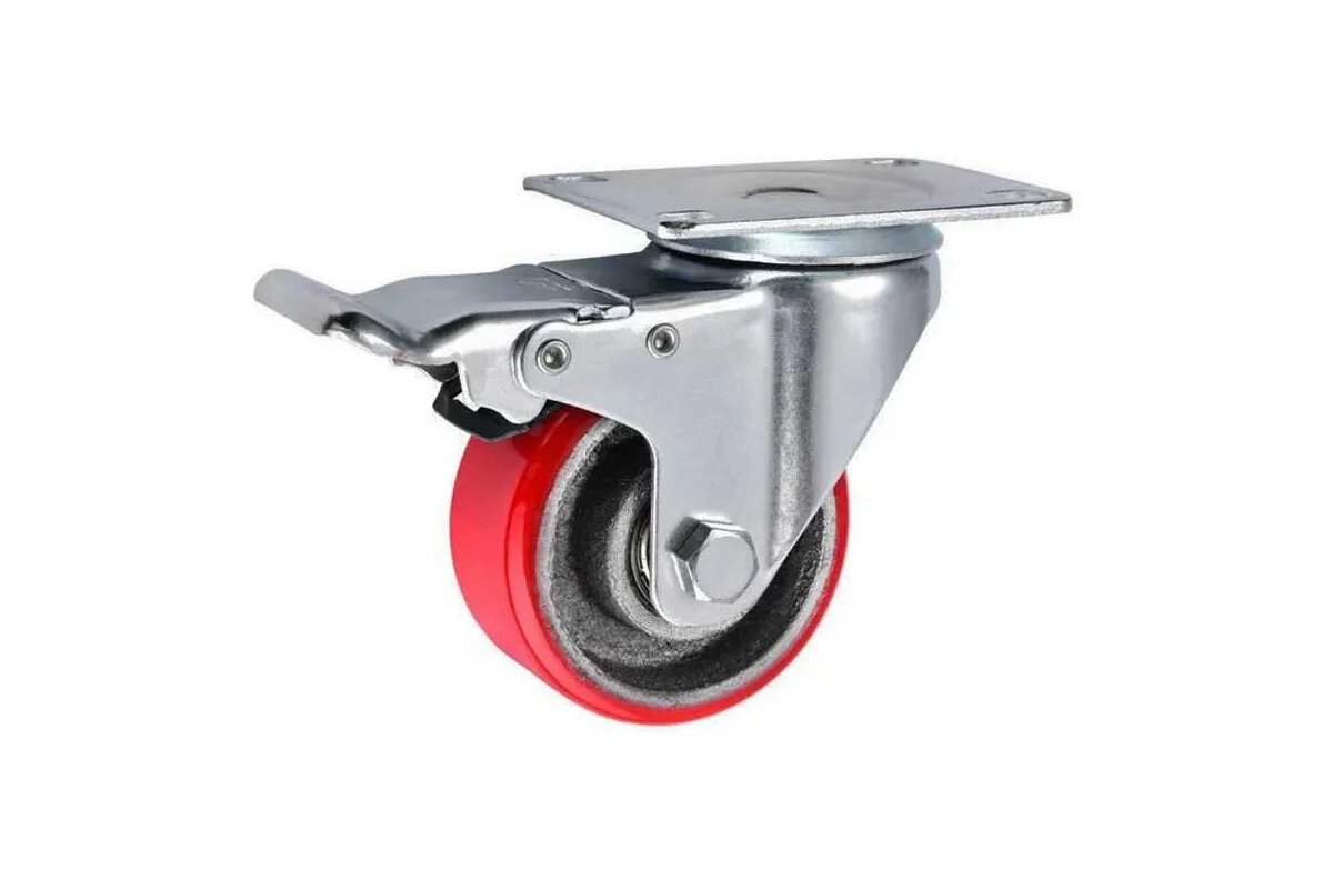 MFK-TORG Колесо б/г полиуретан поворот с тормоз 75мм Medium 1044075 M