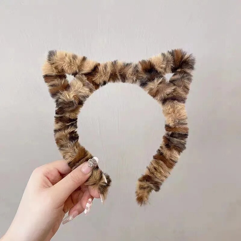 Обруч с кошачьими ушами Leopard Print