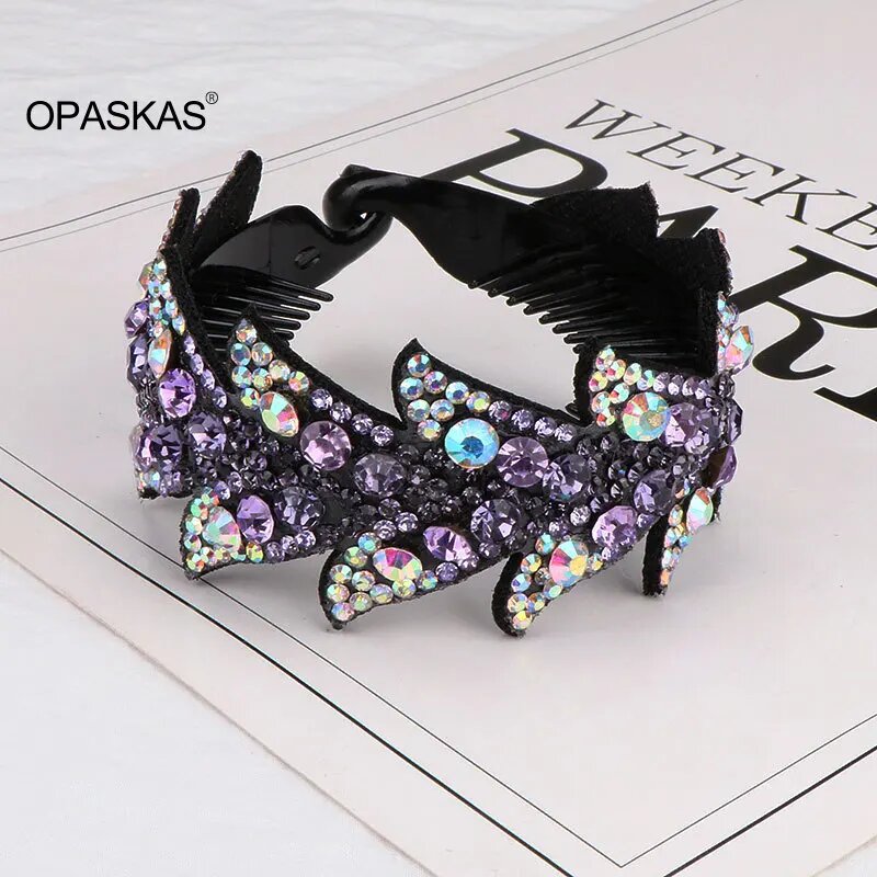 Заколка-держатель для волос со стразами style 5