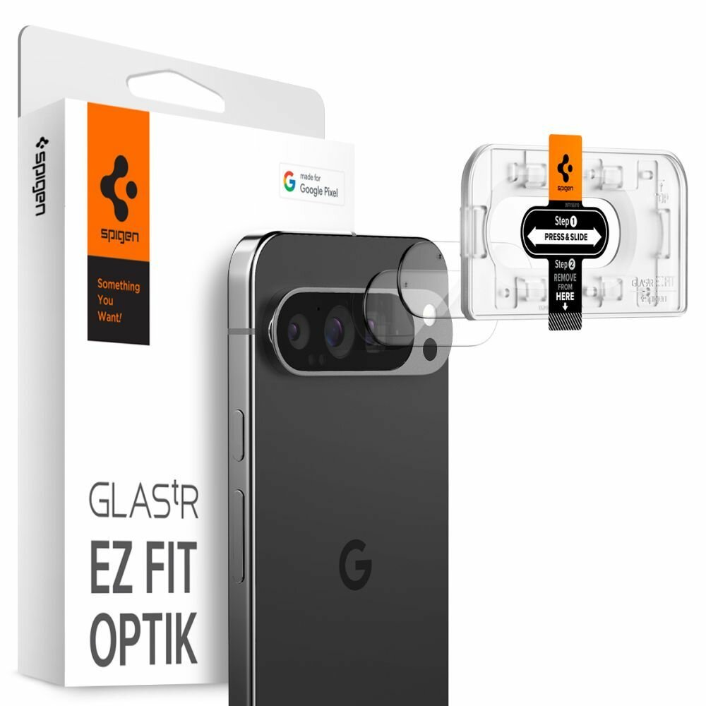 Стекло защитное на объектив камеры 2 штуки Spigen для Google Pixel 9 Pro XL прозрачное