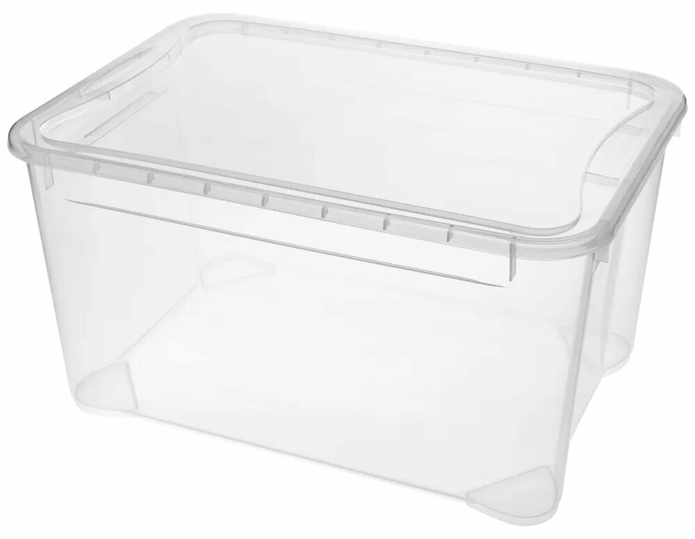Ящик универсальный Econova Кристалл L, 555 x 390 x 290 мм, прозрачный