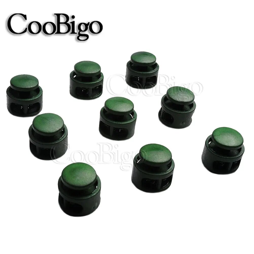 Стопоры для шнура CooBigo, изумрудные, 10 шт.